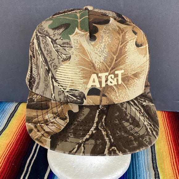 at&t | Accessories | Vintage Camo Att Snapback Hat Call Before You Dig ...